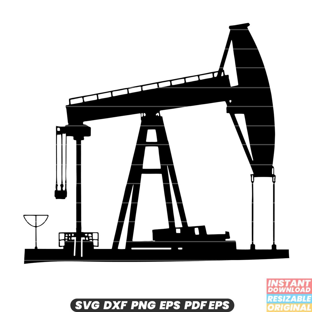 Oil Derrick SVG Petroleum Industry Drilling Rig Pump Jack Extraction ...