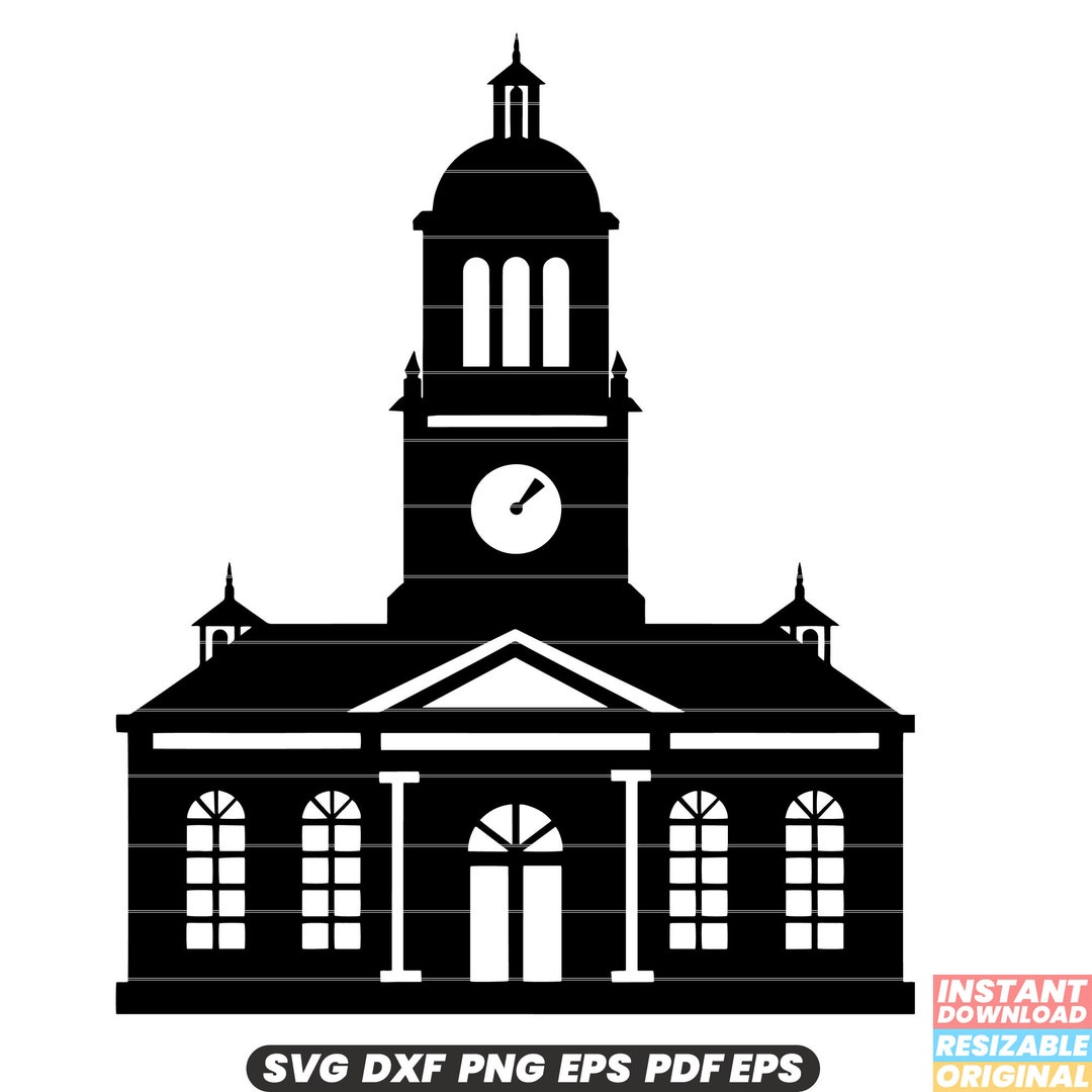 Town Hall SVG Civic Building Illustration Town Hall Clipart Government ...