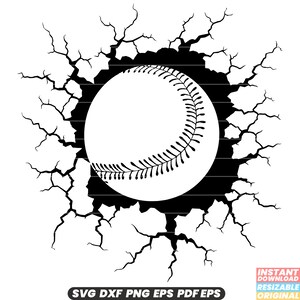 Baseball Ball Smashed Wall Sports Game Equipment Stitched Leather Red ...