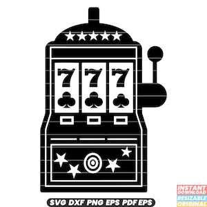 Slot Machine SVG Casino Illustration Slot Machine Clipart Gambling ...