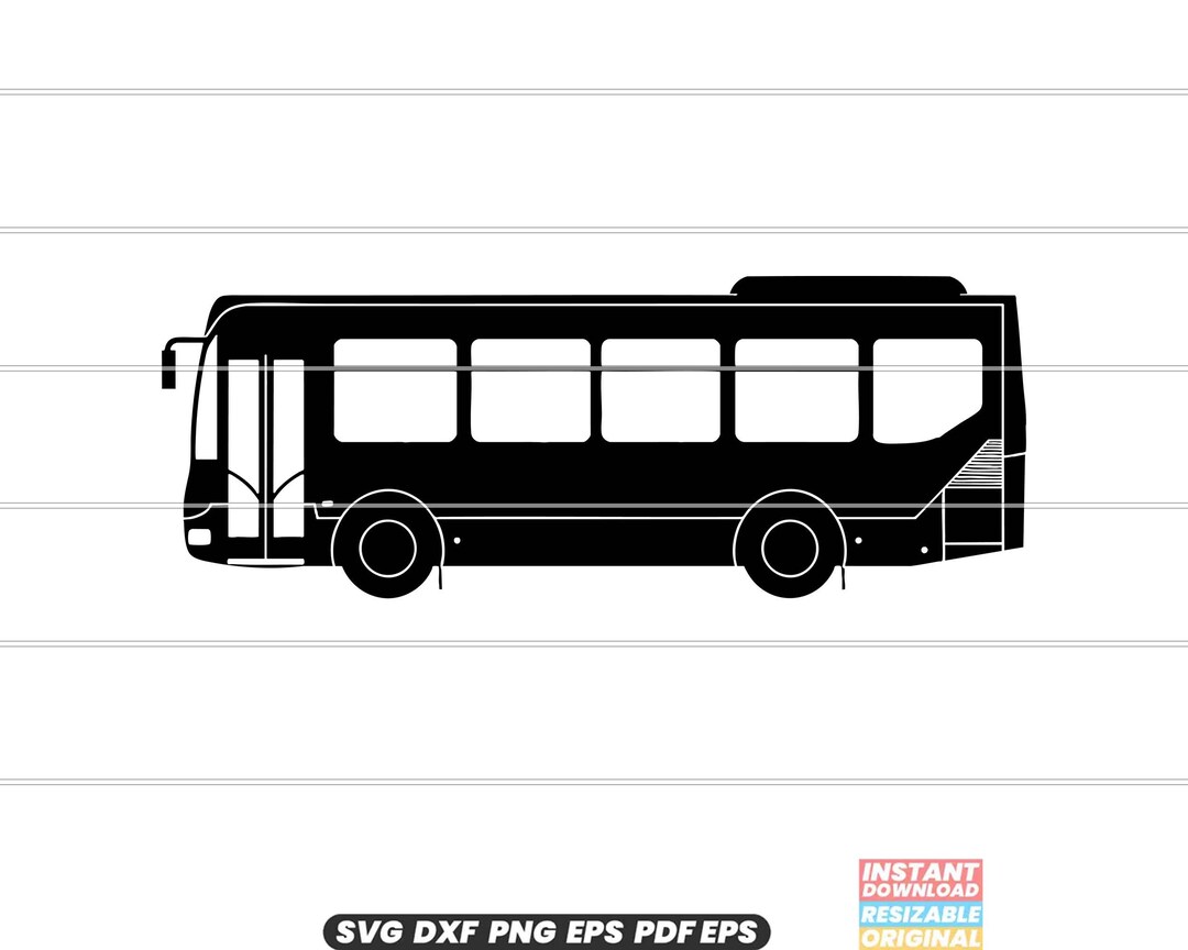 City Bus Svg, City Bus Dxf, City Bus Png, City Bus Cut File, City Bus ...
