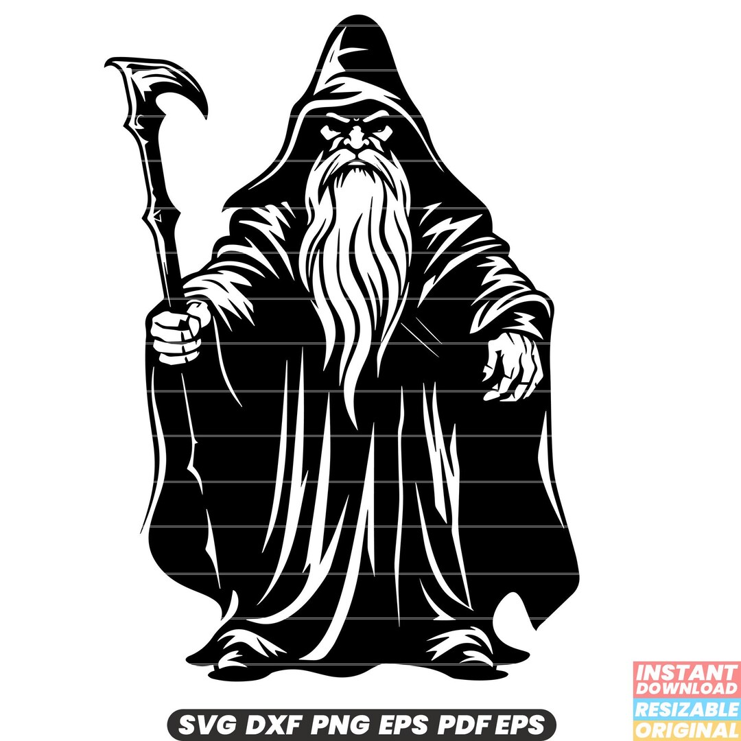 Evil Wizard Svg, Evil Wizard Dxf, Evil Wizard Png, Evil Wizard Cut File ...