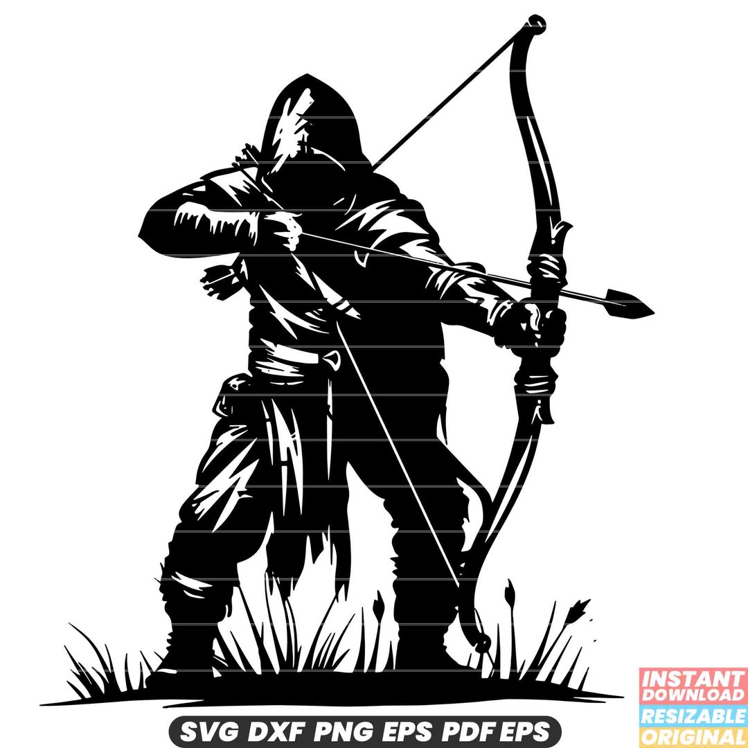 Medieval Archer SVG Archer Bow Arrow Medieval Warrior Hunter Fantasy ...