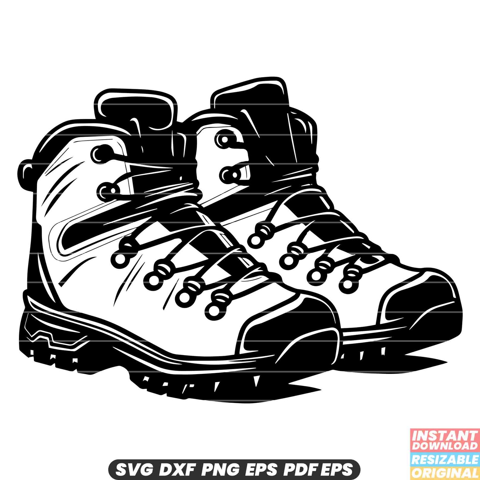 Climbing Boots SVG Hiking Trekking Outdoor Adventure Footwear Grip ...