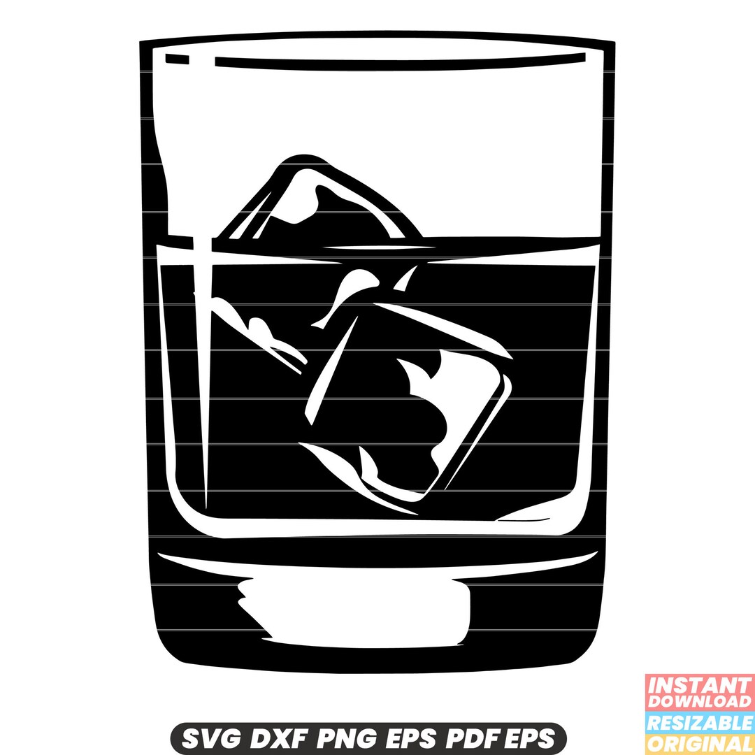 Whiskey SVG Liquor Bottle Illustration Alcoholic Beverage Clipart ...