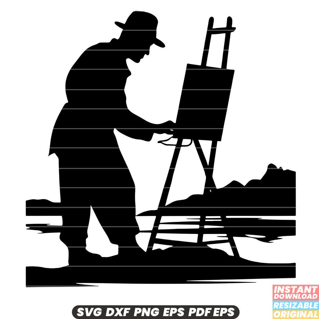 Painter Artist Art Creative Painting Drawing Canvas Palette Brush Easel ...