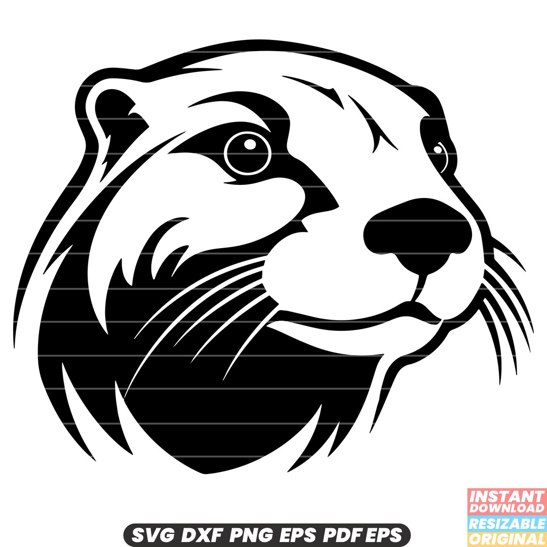 Otter SVG, Otter DXF, Otter PNG Digital Designs Instant Download 4 - Etsy