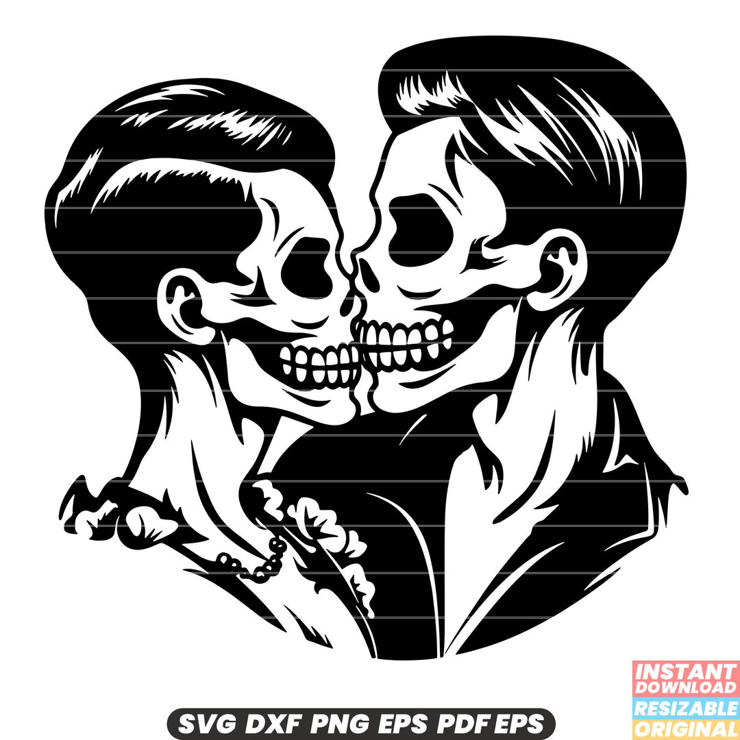 Skeleton Couple SVG, Skeleton Couple DXF, Skeleton Couple PNG, Skeleton ...