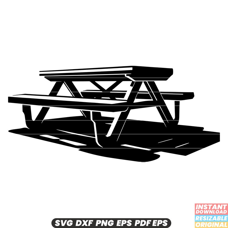Picnic Table Outdoor Furniture Bench Park Camping Bbq Gathering Family ...