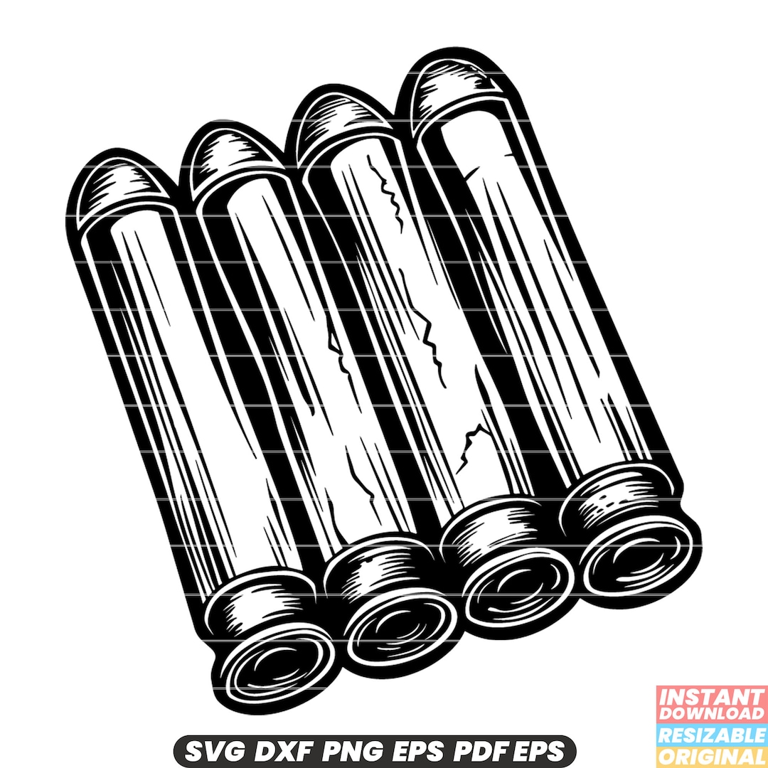 Ammo Shells SVG Bullet Casings Illustration, Ammunition Design ...