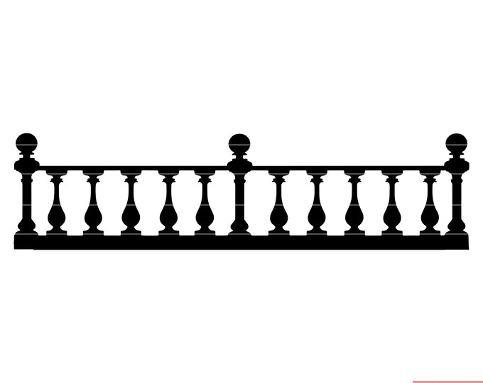 Wooden Railing Svg Vector, Wooden Railing Svg Dxf Png, Wooden Railing ...