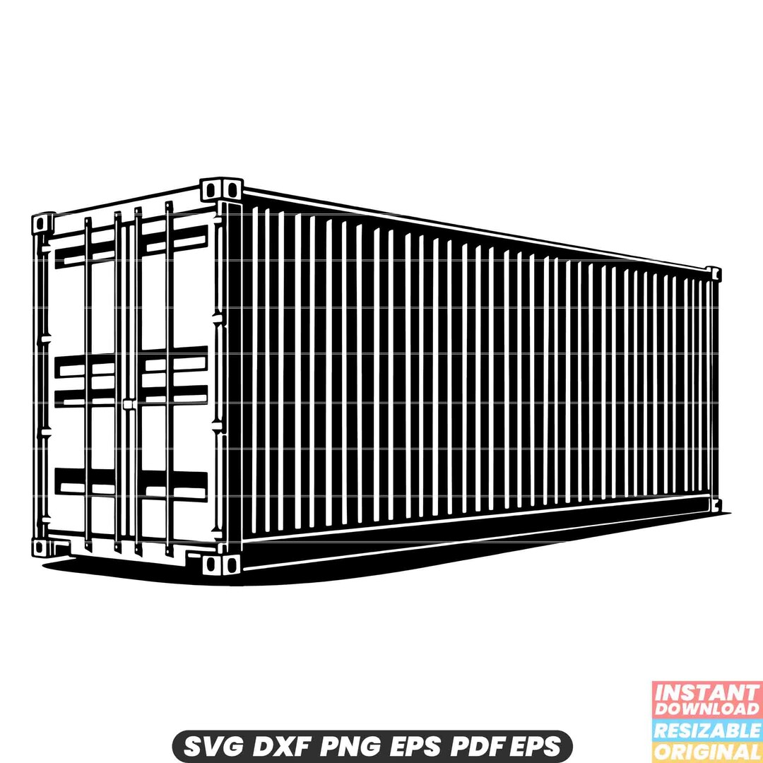 Shipping Container SVG - Cargo Box, Freight Transport, Shipping ...