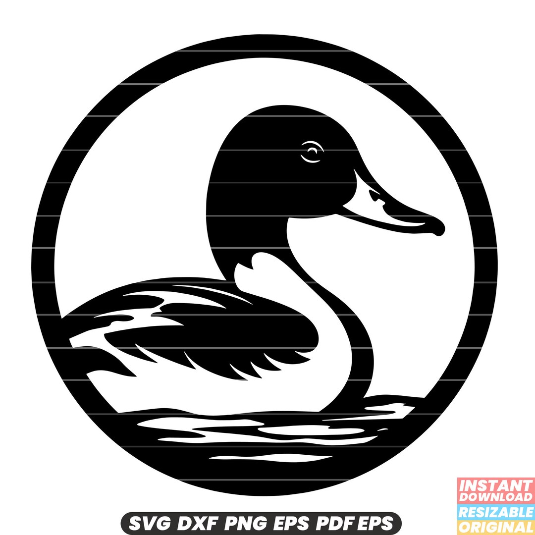 Mallard SVG Waterfowl Illustration Mallard Duck Clipart Wildlife ...
