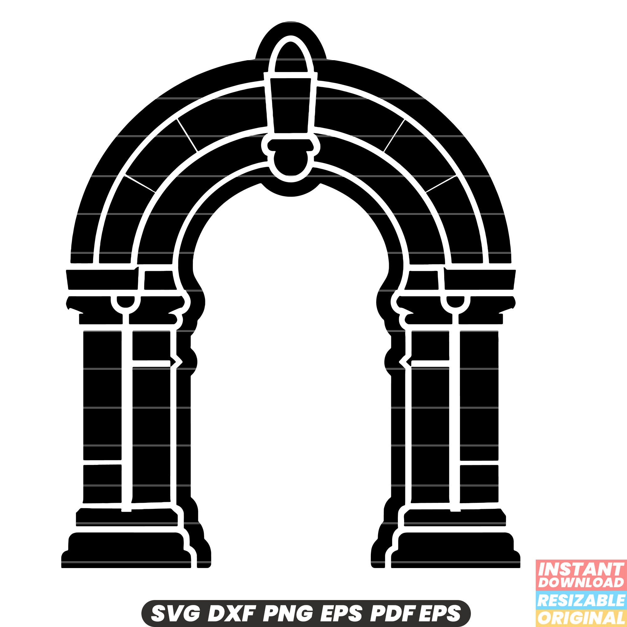 Arch SVG Architectural Structure, Elegant Gateway, Decorative Archway ...