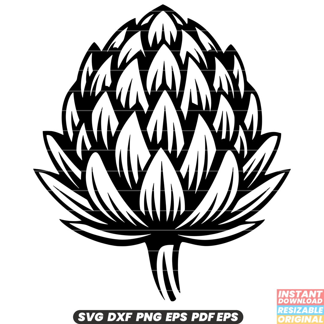 Artichoke SVG, DXF, PNG, Vegetable Cut File, Garden Harvest Clipart ...