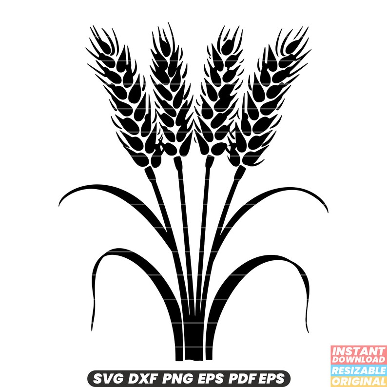 Wheat SVG Grain Illustration Cereal Crop Barn Silo Bread Clipart ...