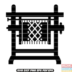 Loom SVG Weaving Equipment Illustration Loom Clipart Textile Machine ...