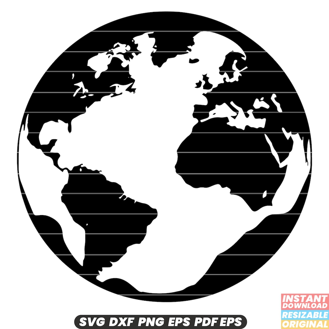 The Earth - SVG, DXF, PNG, Cut File & Clipart for Scrapbooking, Card ...