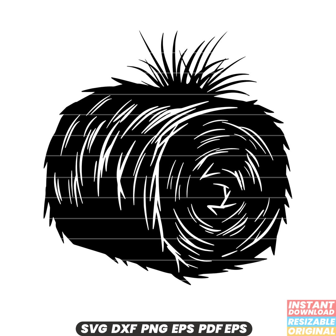 Hay Stack SVG - Hay Bale Stack Farming Equipment, Agriculture ...