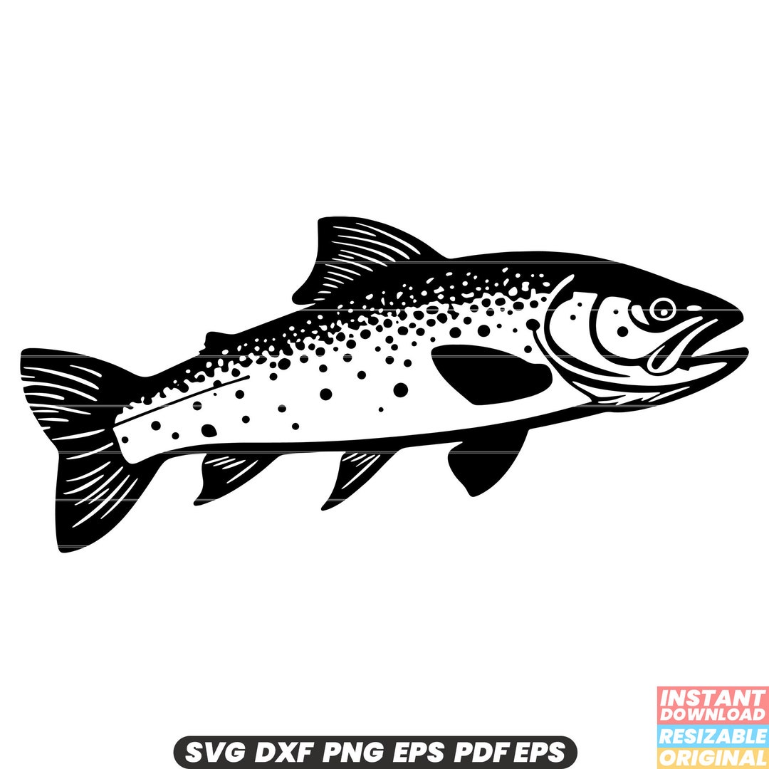 Sea Trout Fish Freshwater Marine Wildlife Aquatic Stream River Salmonid ...