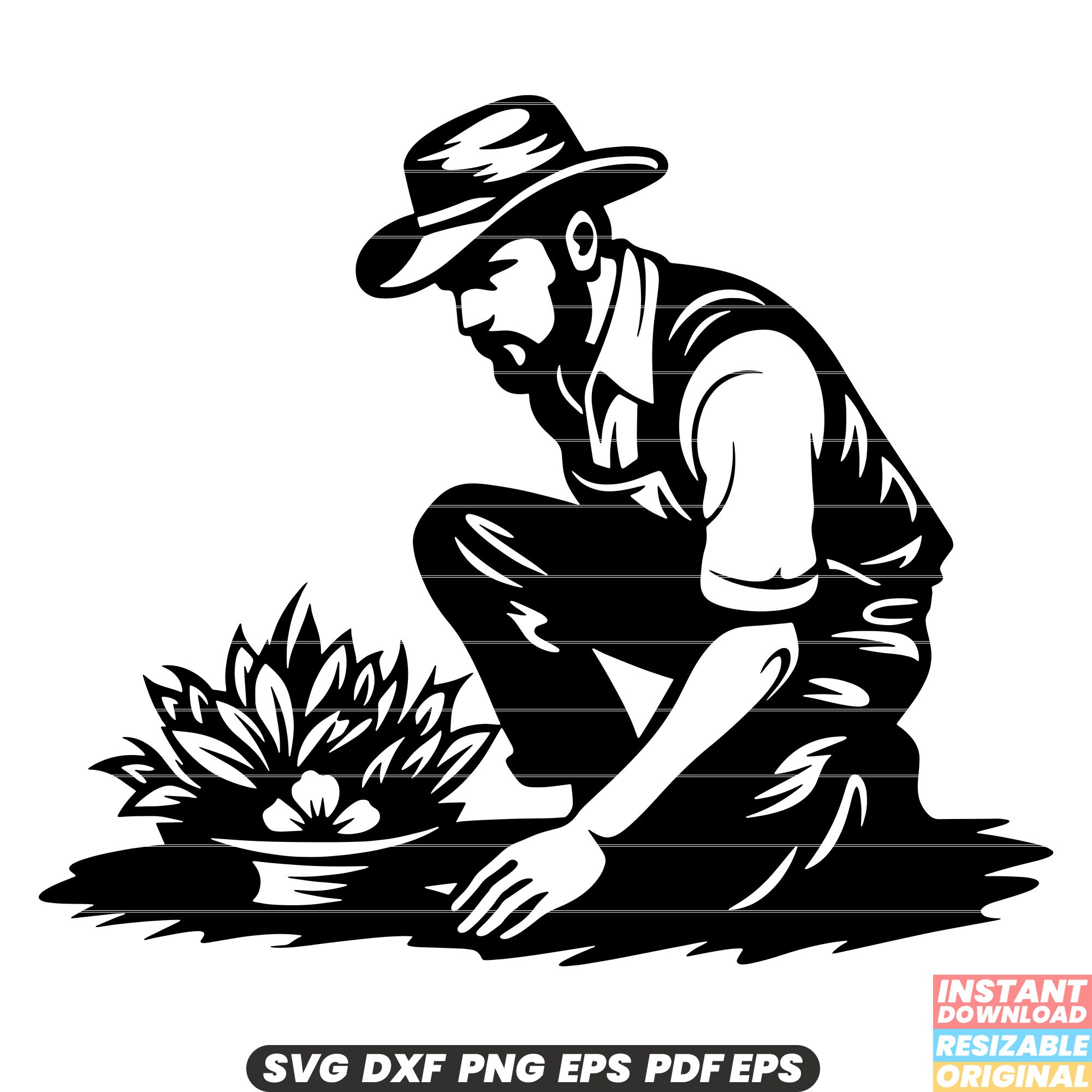 Gardener Garden Plants Green Thumb Horticulture Landscaping Flowers ...