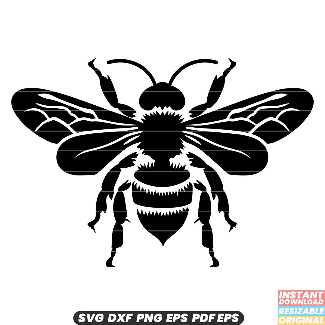 Bee Svg, Bee Dxf, Bee Png, Bee Cut File, Bee Clipart, Bee File, Bee ...