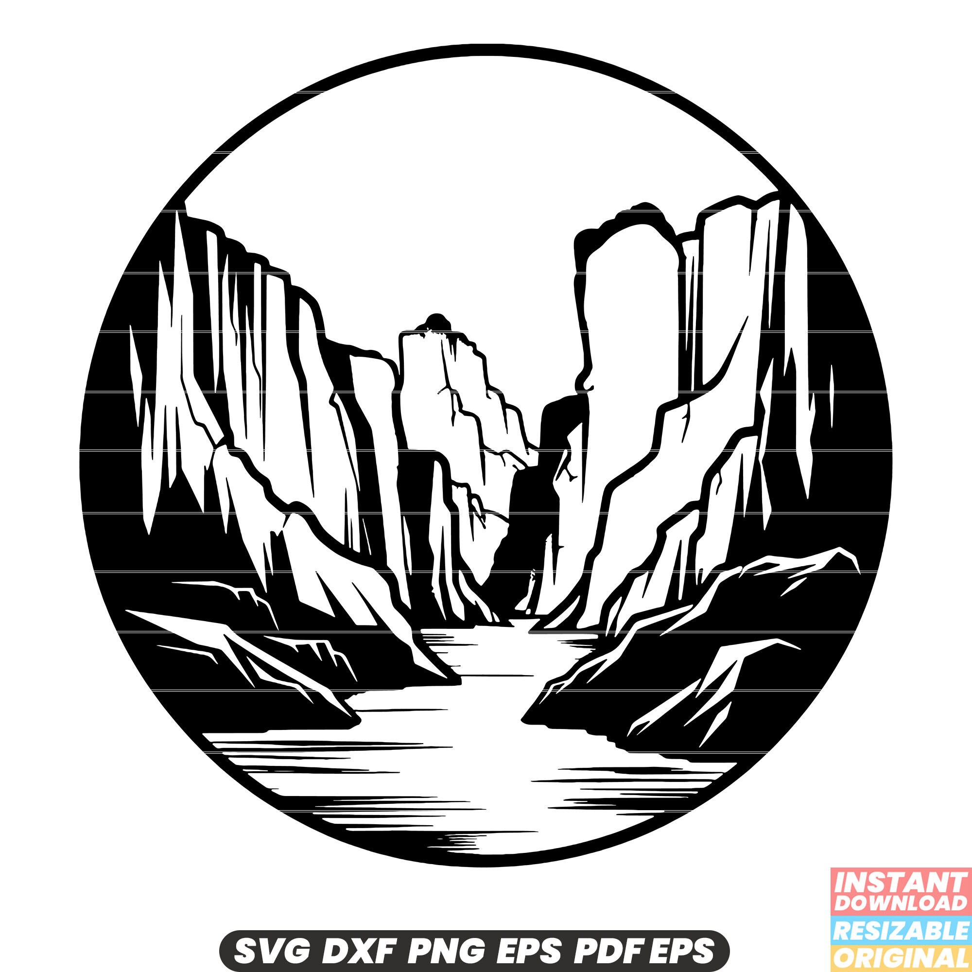 Marble Canyon SVG Geological Formation Illustration Clipart Canyon ...