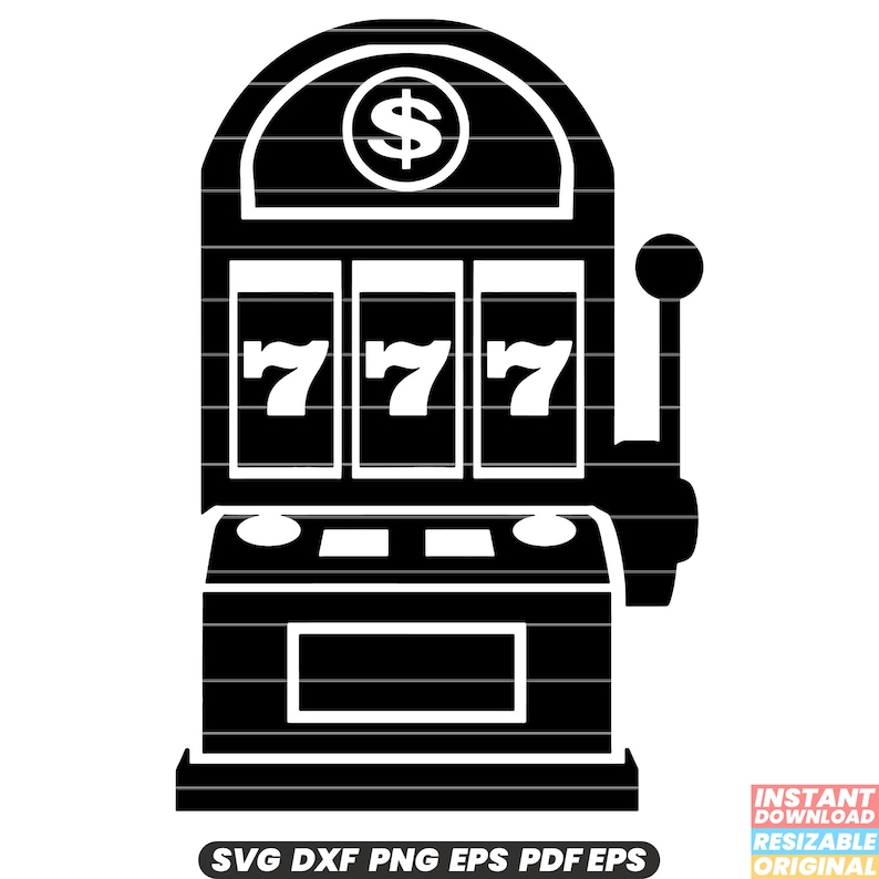 Jackpot Slot Machine SVG Casino Gambling Illustration Jackpot Slot ...