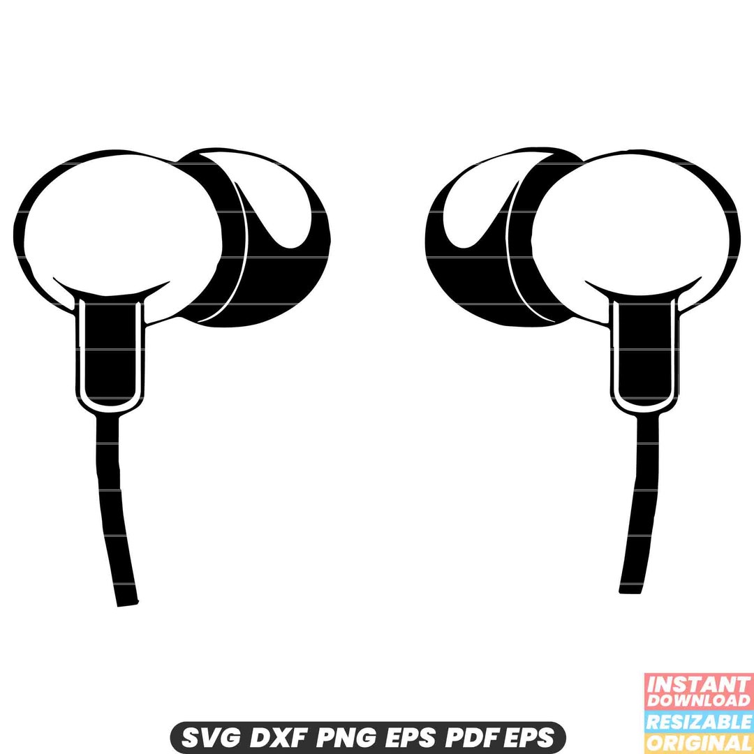 Earbuds SVG Headphones Music Audio Sound Wireless Bluetooth Technology ...