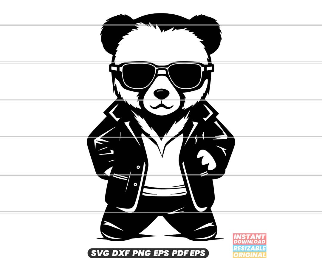 Bad Ass Teddy Bear SVG DXF PNG Cut File Clipart Instant Download ...