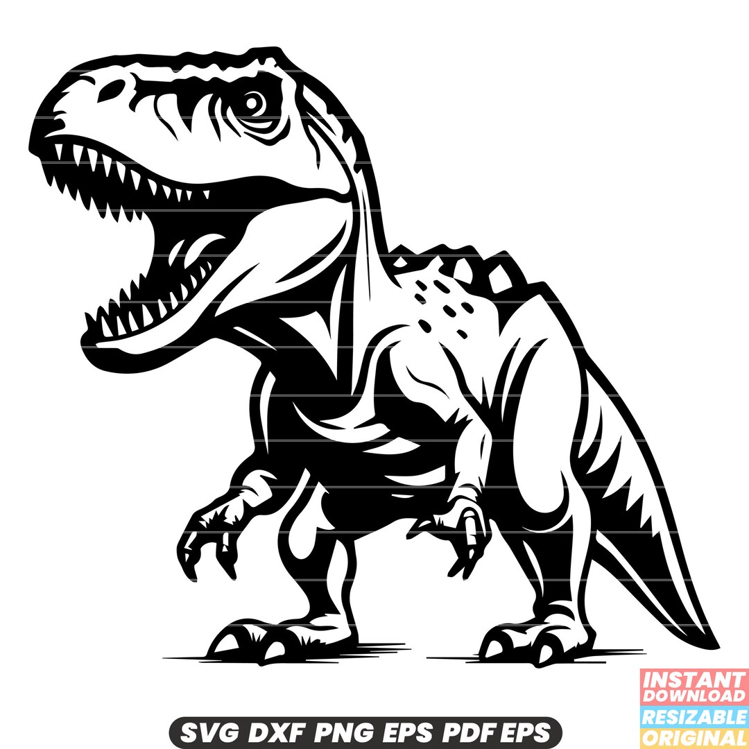Dinosaur SVG, Dinosaur DXF, Dinosaur PNG: Prehistoric Creature Digital ...