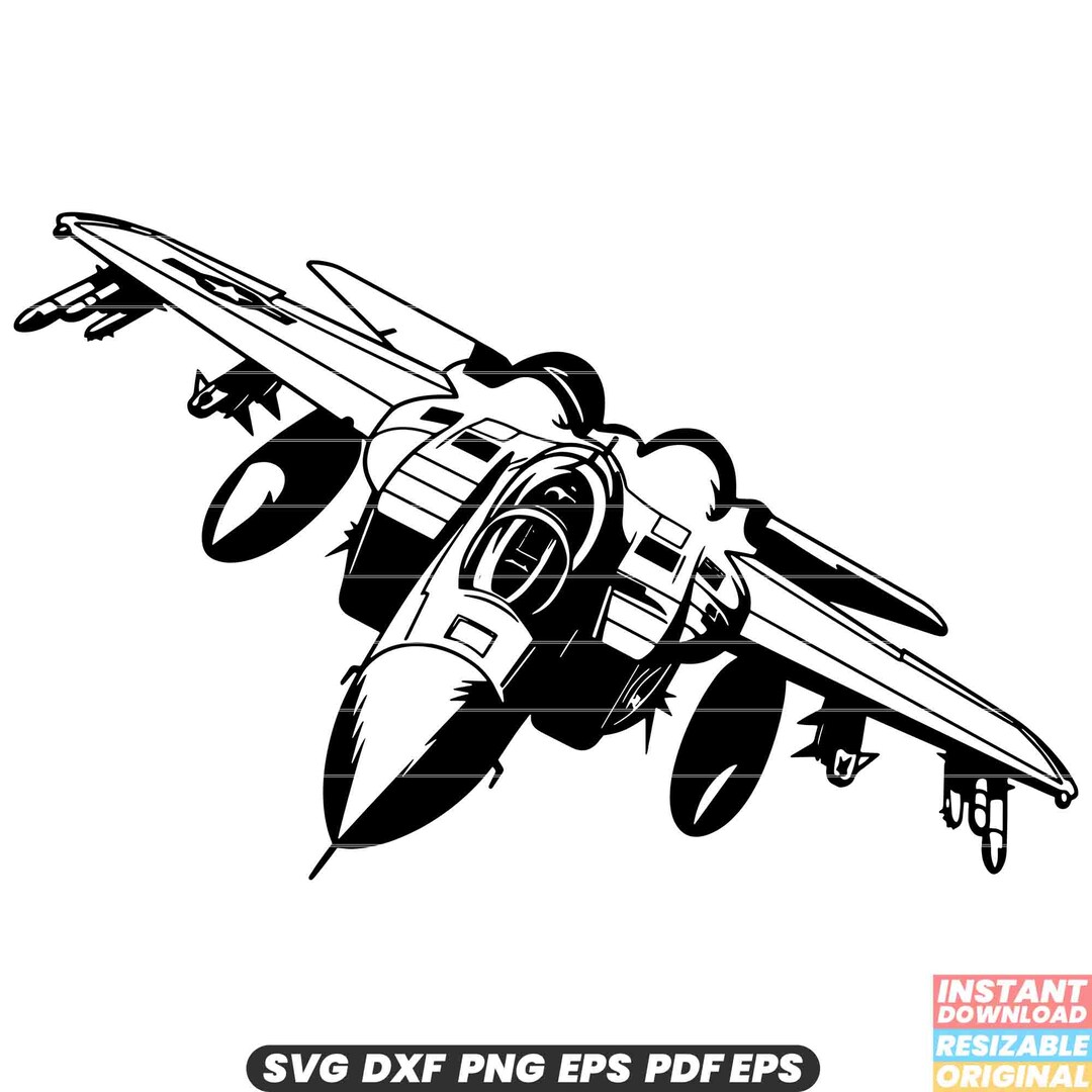 Jet Fighter SVG Aircraft Military Air Force Fighter Jet War Machine DXF ...