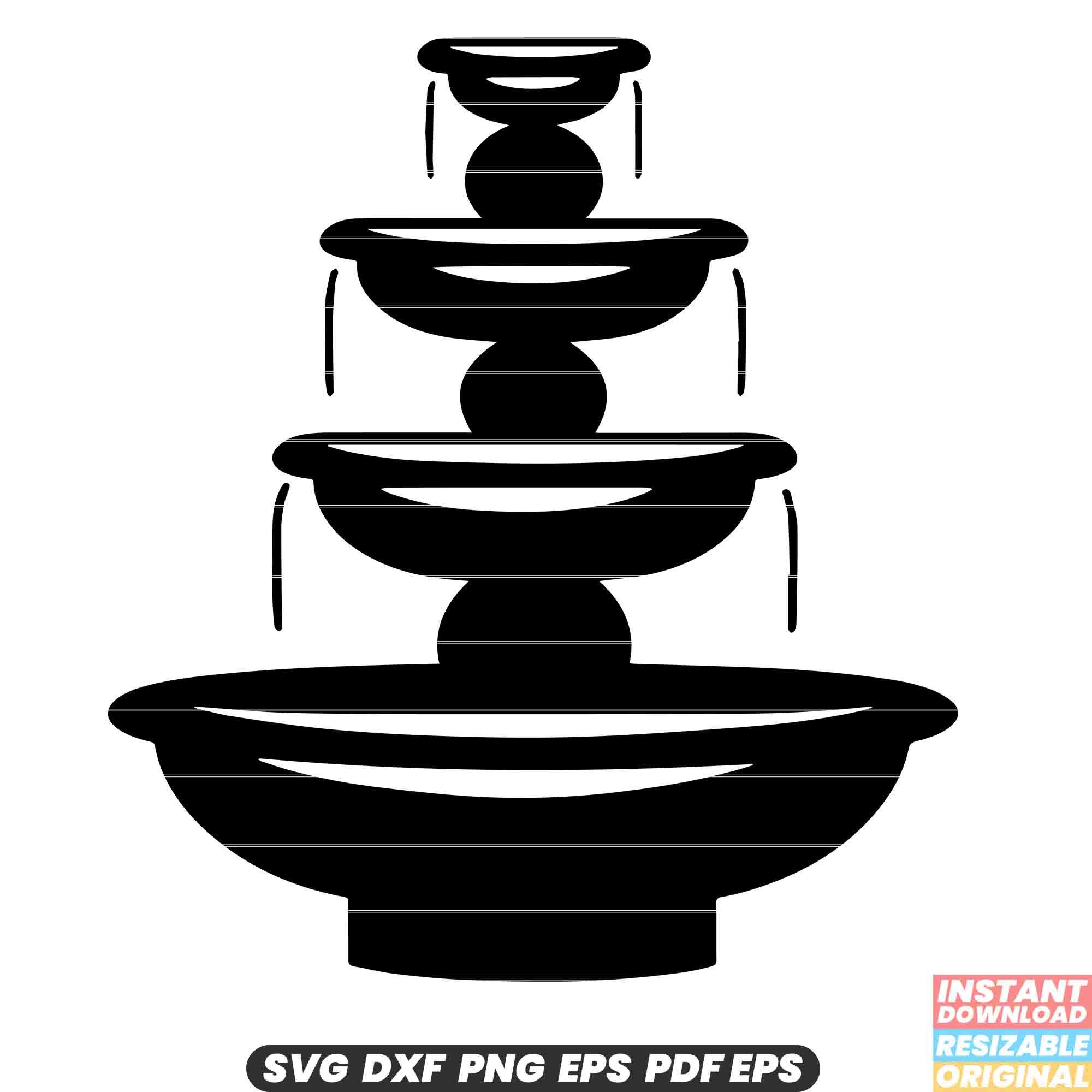 Fountain SVG Water Feature Architecture Landmark Park Garden Ornament ...