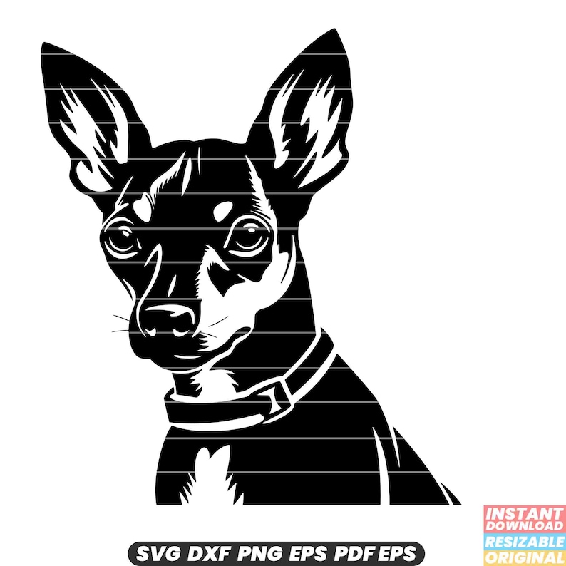 Miniature Pinscher SVG Dog Breed Pet Canine Small Energetic Alert ...