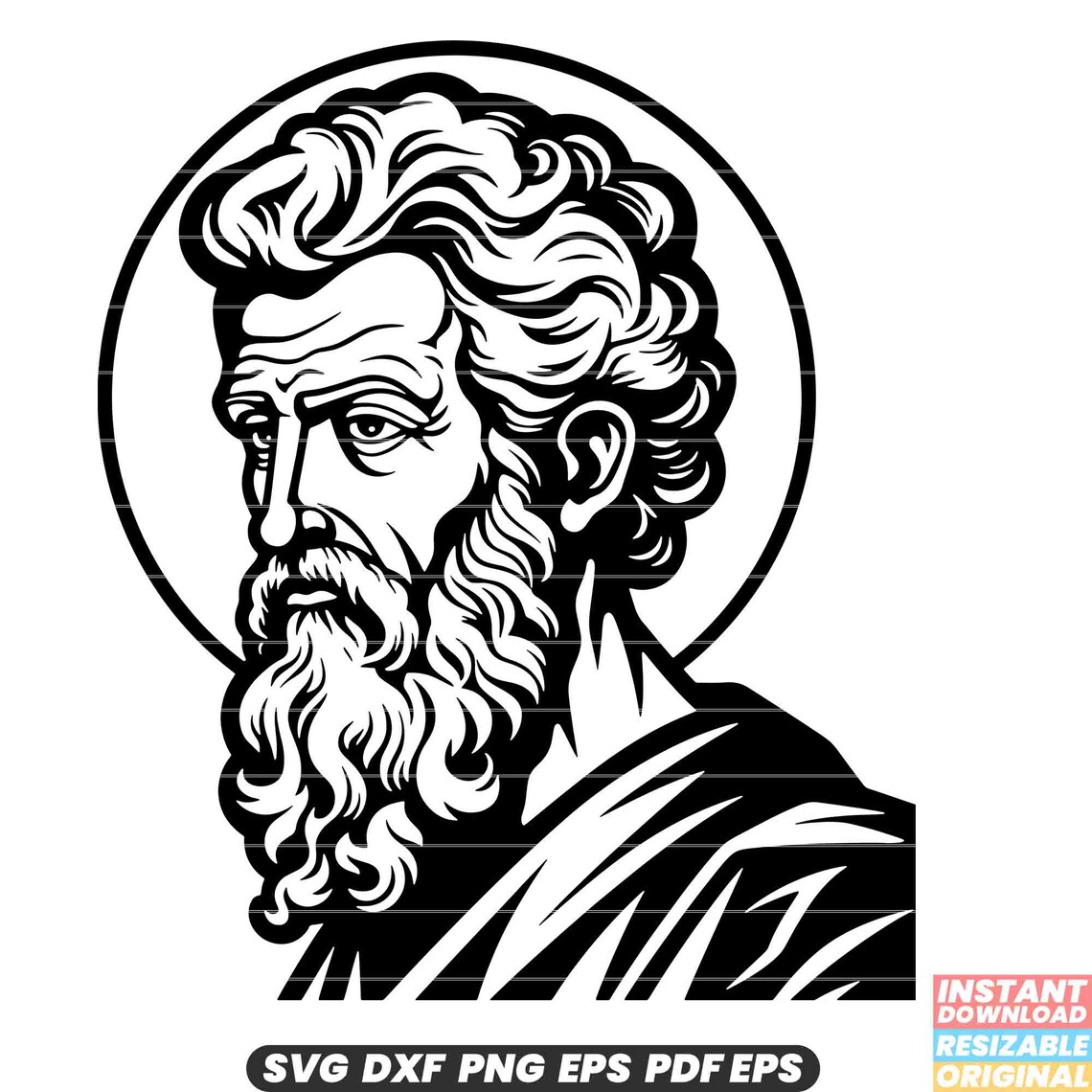 Saint Andrew SVG Religious Figure, Christian Icon, Patron Saint ...