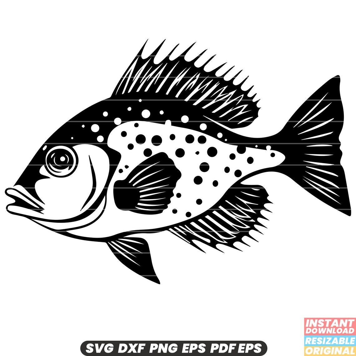 Flounder Fish Marine Flat Bottomed Seafood Ocean Wildlife SVG DXF PNG ...