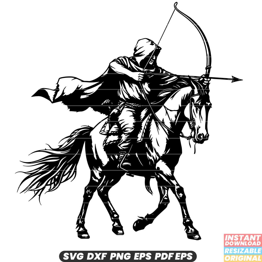 Nomad Horseman SVG Rider Horse Equestrian Nomad Horseback Desert ...