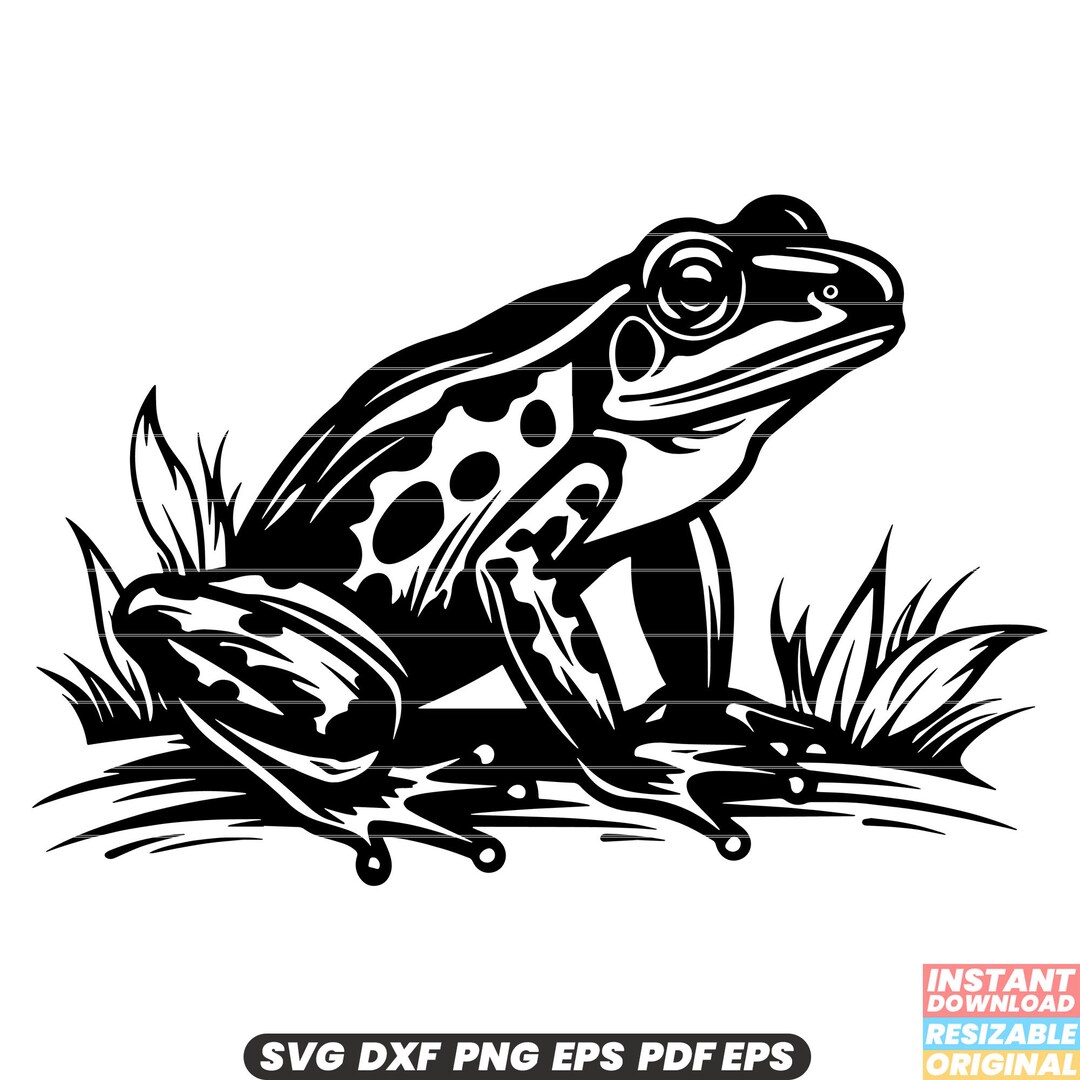 Tree Frog SVG Amphibian Illustration Tree Frog Clipart Wildlife Graphic ...