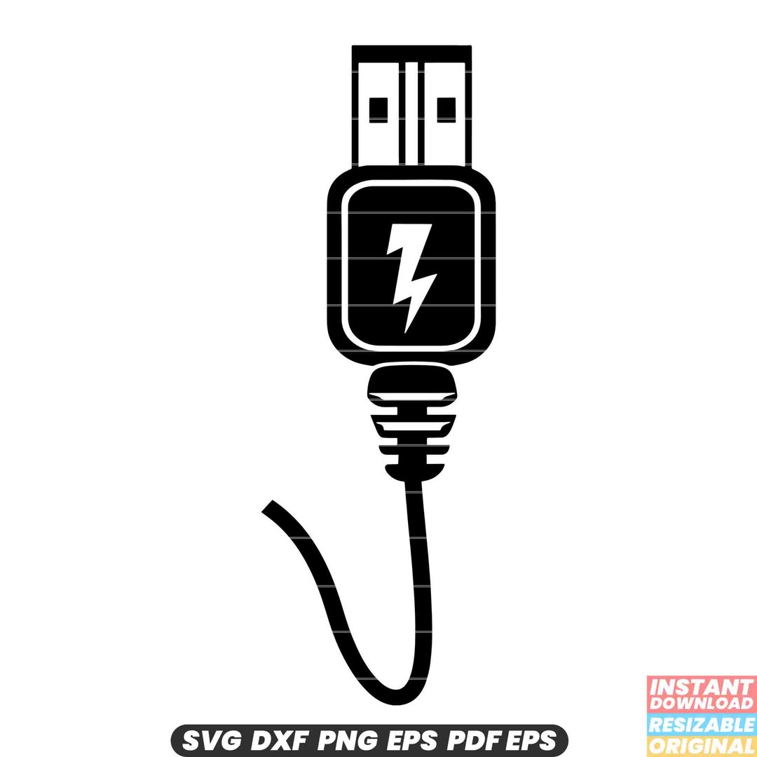 Power Cord SVG - Electrical Cable, Charger Wire, Energy Supply ...