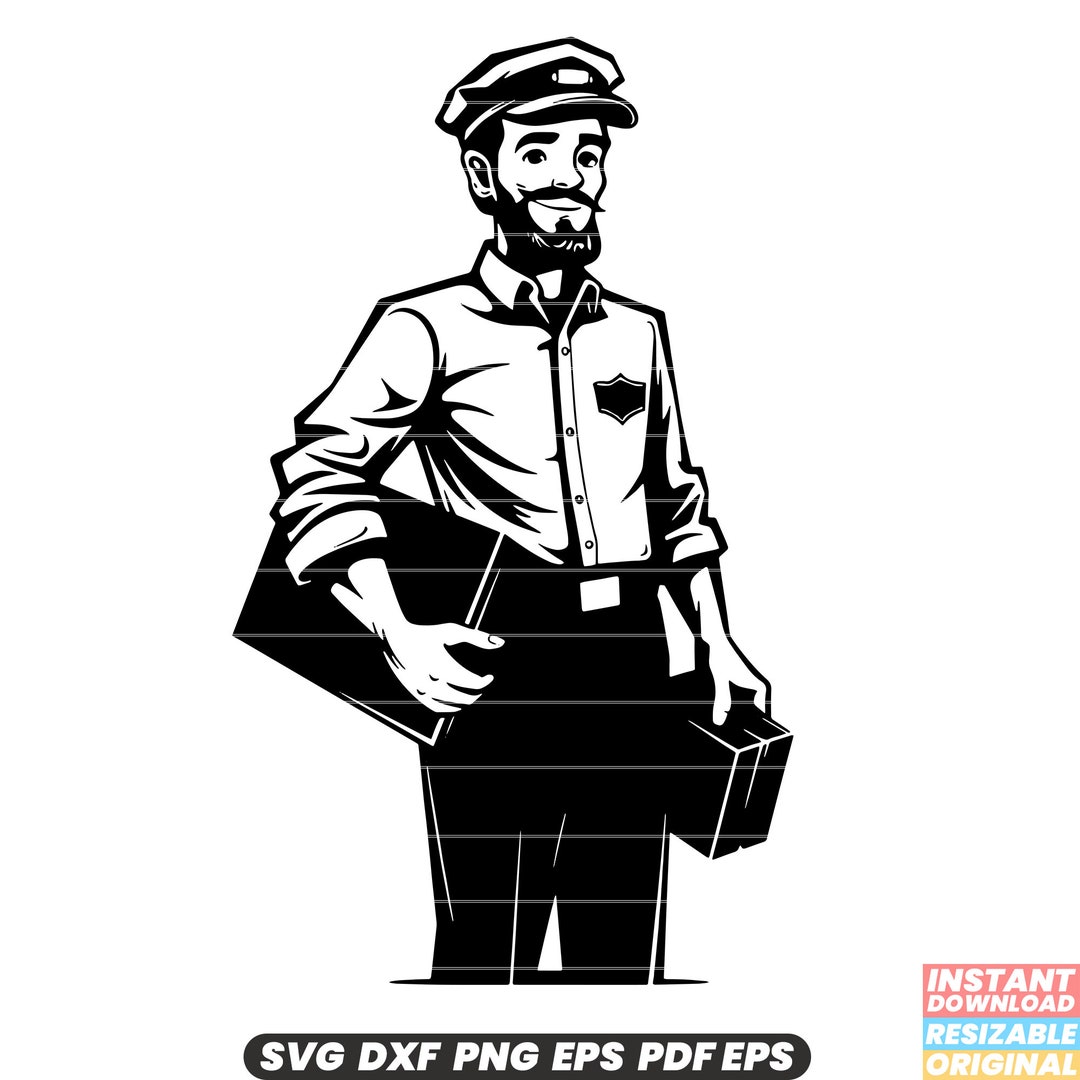 Mailman Postal Worker Postman Mail Carrier Delivery Service Mail Bag ...