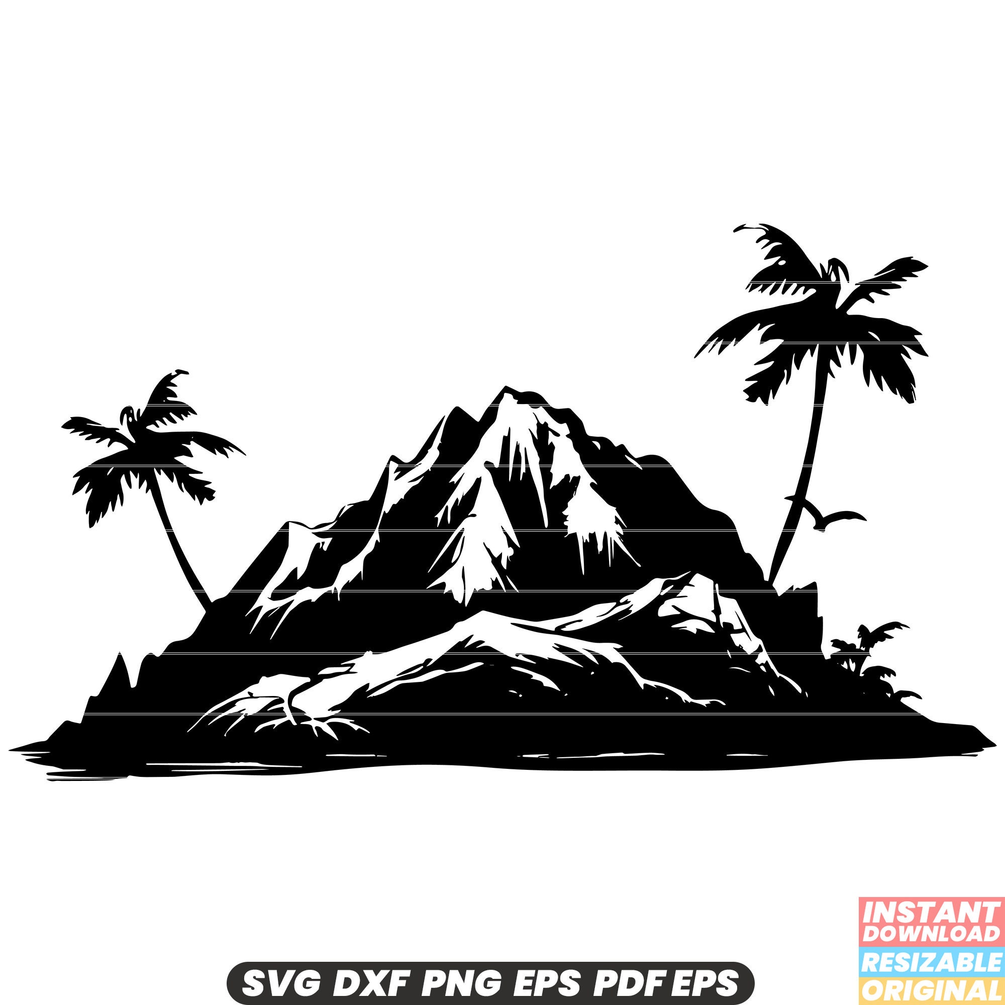 Island SVG, Island DXF, Island PNG Digital Designs Instant Download - Etsy