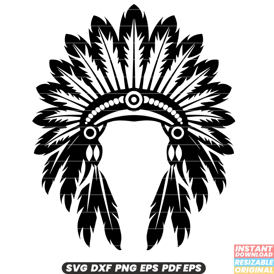 Indian War Bonnet Native American Headdress Feather Tribal Chief ...
