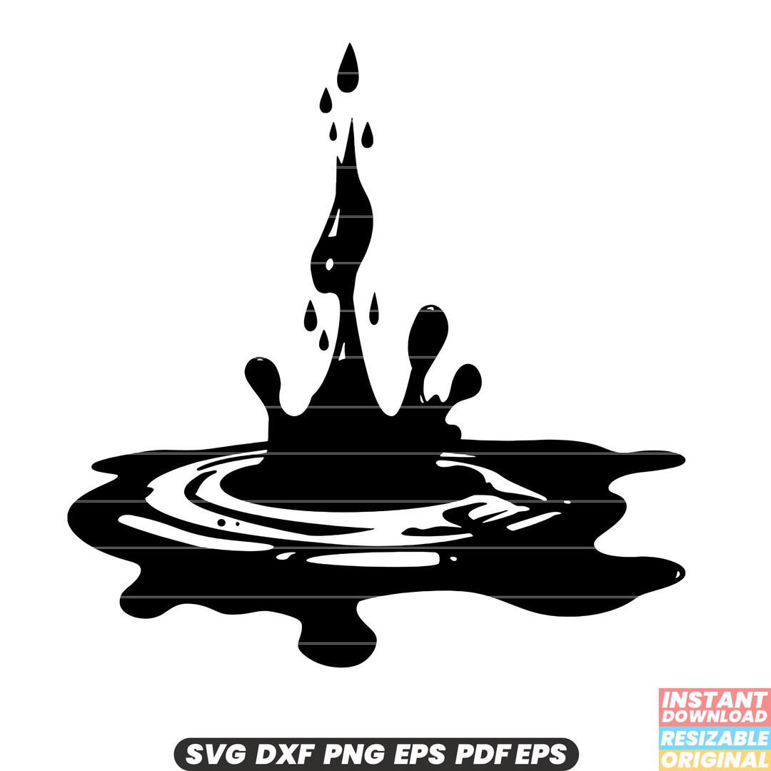 Oil Drop SVG Dripping Petroleum Illustration Oil Drop Clipart Liquid ...