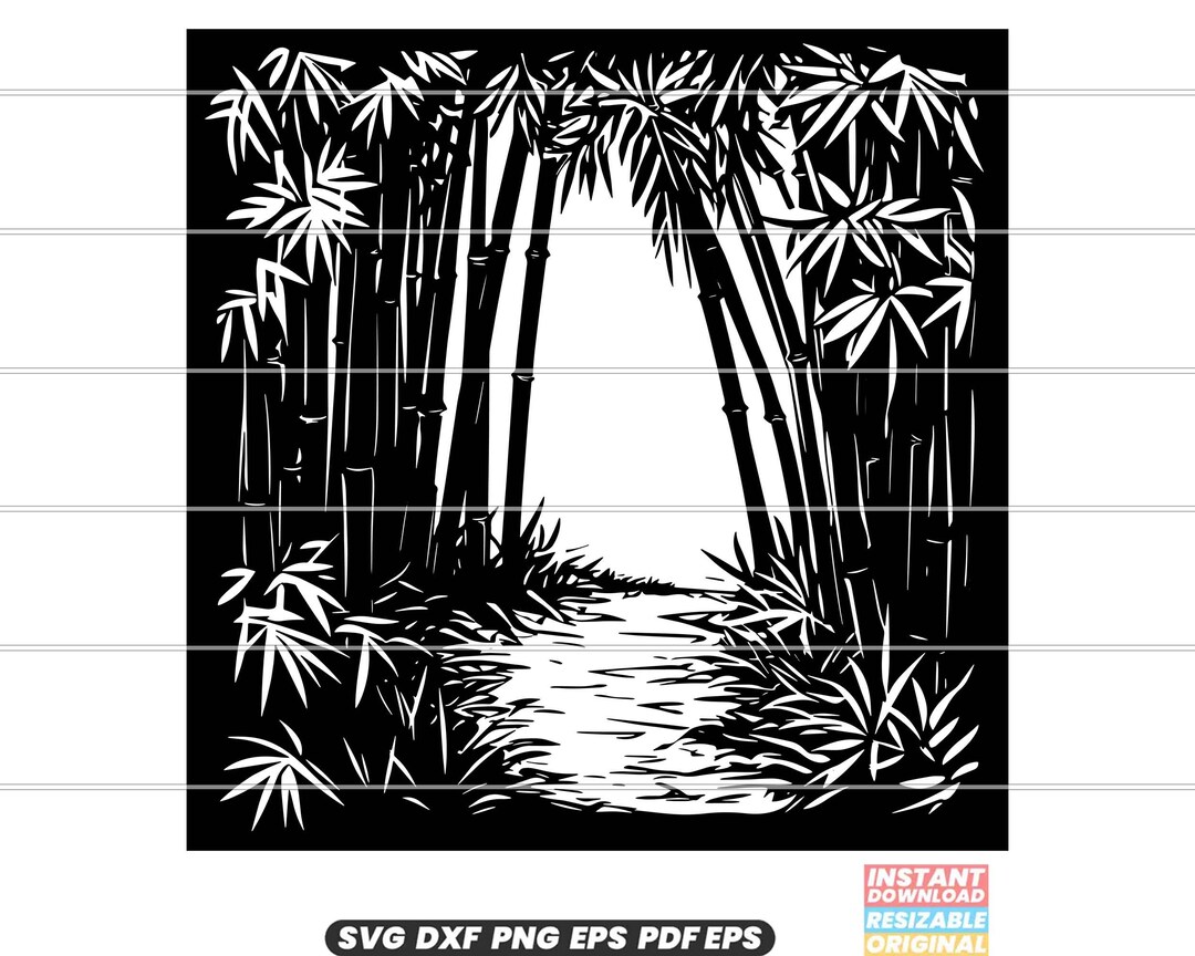 Bamboo Forest Svg, Bamboo Forest Dxf, Bamboo Forest Png, Bamboo Forest ...