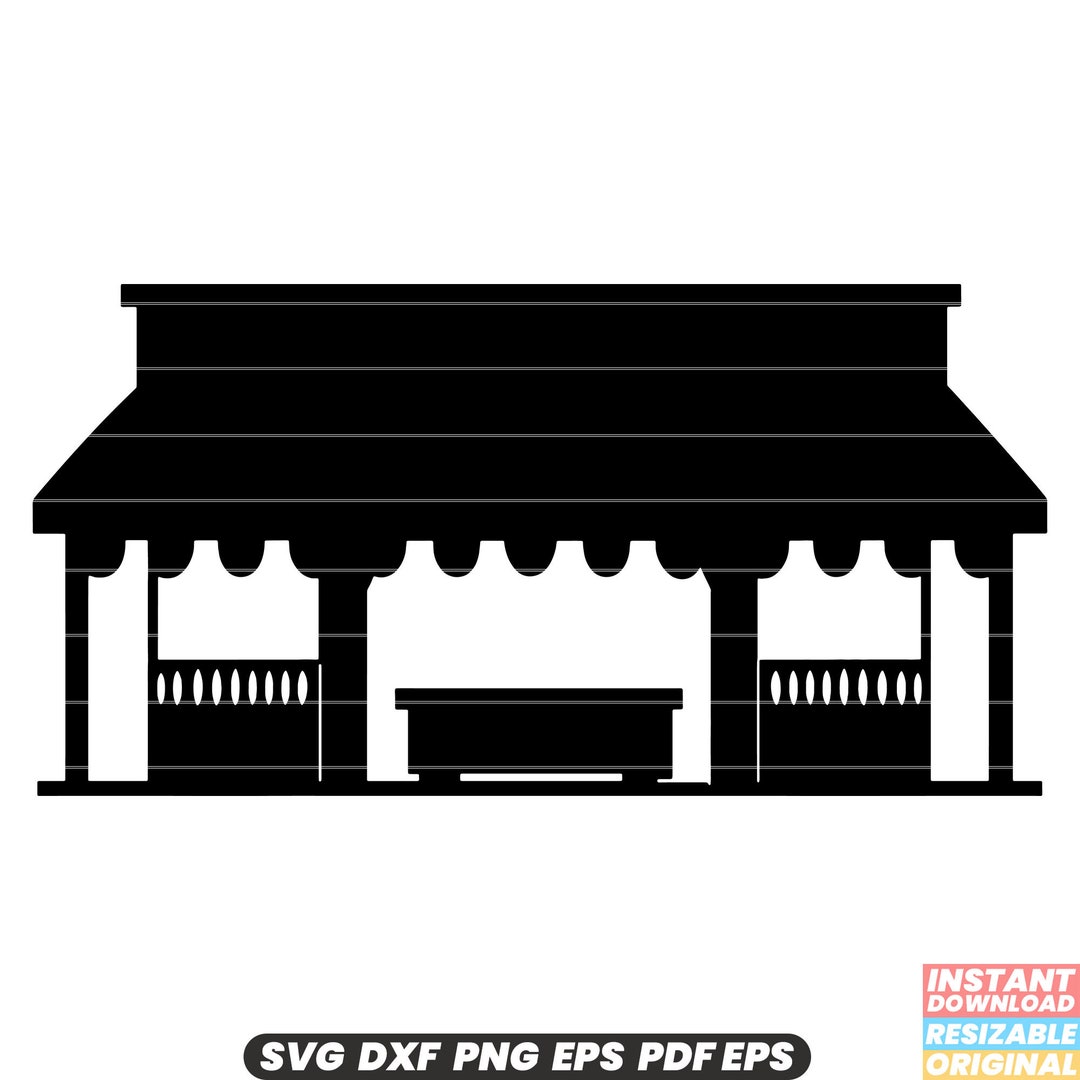 Market Stand SVG Outdoor Market Illustration Market Stand Clipart ...