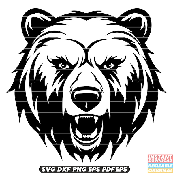 Grizzly Bear Svg - Etsy
