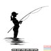 Woman Fishing With Fishing Pole SVG Fishing Illustration Female Angler ...