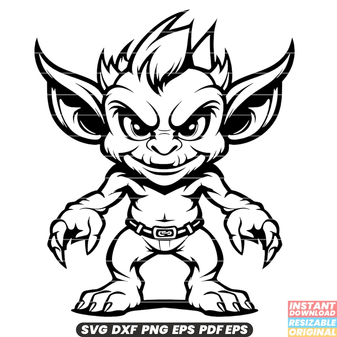 Goblin SVG - Fantasy Creature, Mythical Monster Illustration, Goblin ...