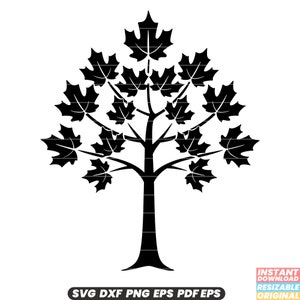 Maple Tree SVG Tree Illustration Maple Tree Clipart Nature Graphic ...