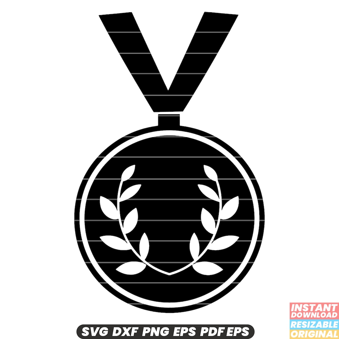 Medal SVG Award Illustration Medal Clipart Achievement Graphic Honor ...